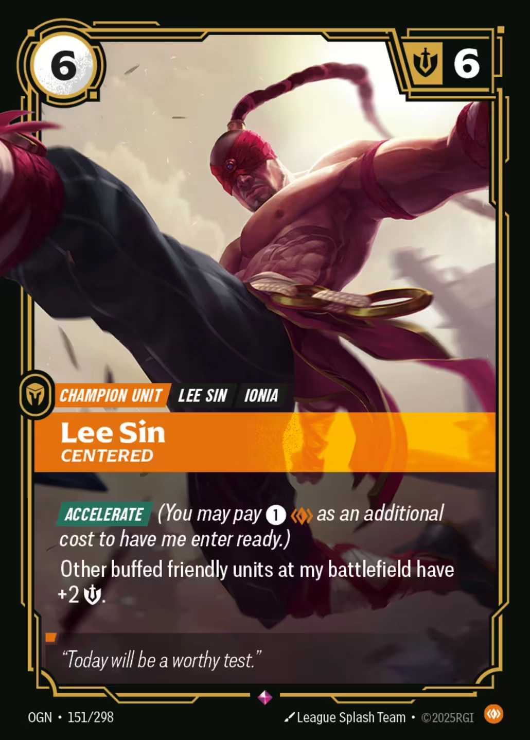 OGN Green/Orange Lee Sin, Blind Monk Riftbound TCG Decklist